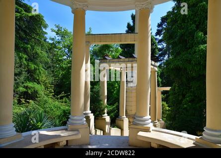 Greek arbor in arboretum in Sochi, Russia Stock Photo - Alamy