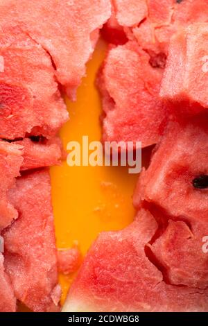 ripe watermelon flesh closeup macro texture background Stock Photo - Alamy