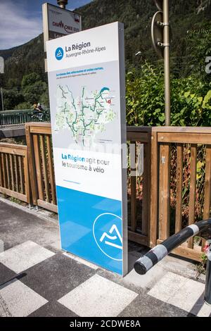 bike path in Chamonix Stock Photo - Alamy