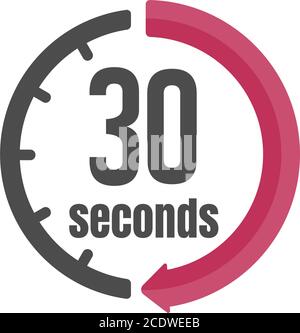 30 seconds Countdown Timer icon set. time interval icons. Stopwatch and time measurement. Stock ...