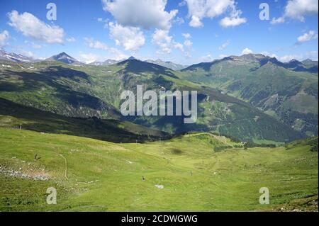 Stubnerkogel mountains and blue sky with clouds landscape in Bad ...