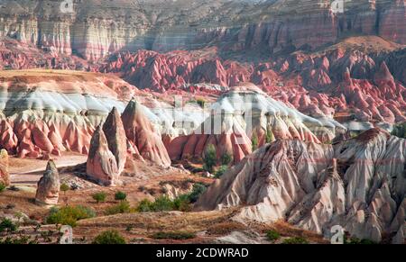 Mountains and Red valley in Cappadocia, Turkey Stock Photo - Alamy