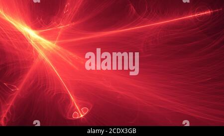 glowing red curved lines over dark Abstract Background space universe ...