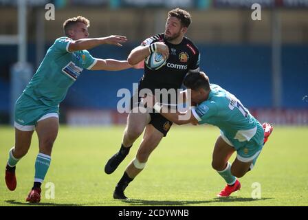 Alex Cuthbert of Exeter Chiefs during the Gallagher Premiership match ...