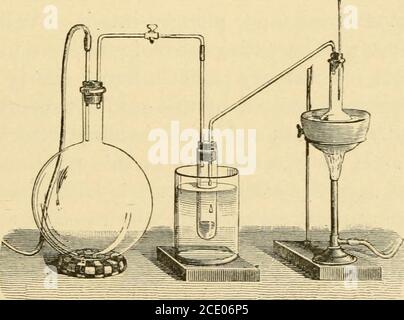 Retort stand with test tube of red liquid isolated on white Stock Photo ...