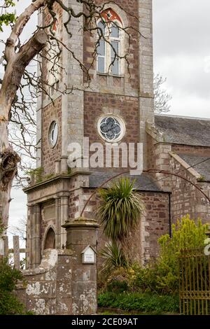 MONTROSE SCOTLAND - 2015 MAY 13. The landmark church steeple in ...