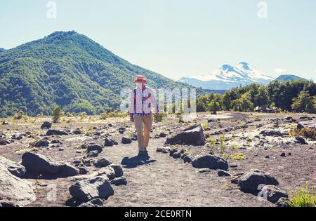 Hike in Chile Stock Photo - Alamy