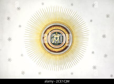 Christian monogram of The Virgin Mary (Madonna Stock Photo - Alamy