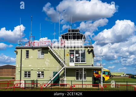Airfield Control Tower - the WW2 vintage control tower at the active ...