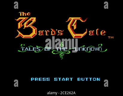 The Bard's Tale - Nintendo Entertainment System - NES Videogame ...
