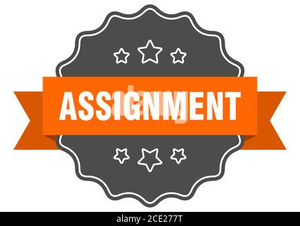 assignment label. assignment isolated seal. Retro sticker sign Stock ...