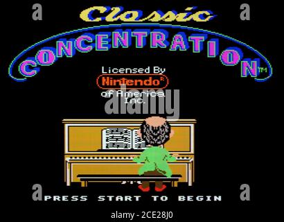 Classic Concentration - Nintendo Entertainment System - NES Videogame ...