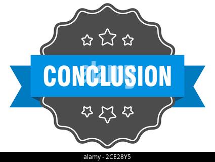 conclusion label. conclusion isolated seal. Retro sticker sign Stock ...
