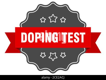 doping test label. doping test isolated seal. Retro sticker sign Stock ...
