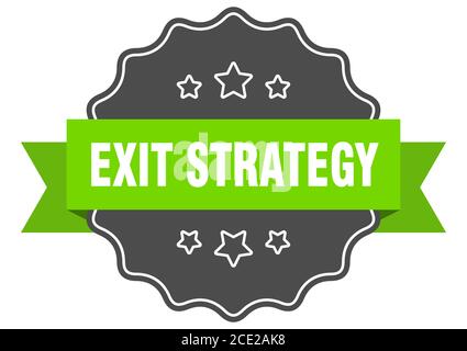 exit strategy label. exit strategy isolated seal. Retro sticker sign ...