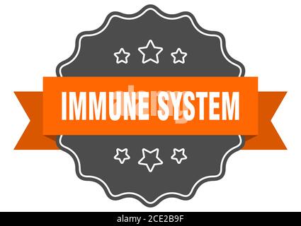 immune system label. immune system isolated seal. Retro sticker sign ...