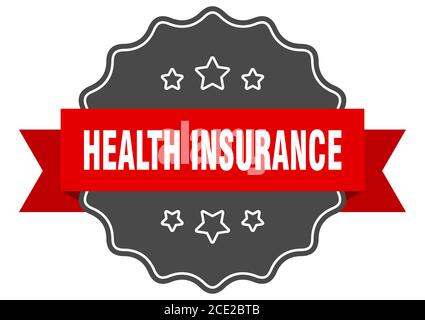 health insurance label. health insurance isolated seal. Retro sticker ...
