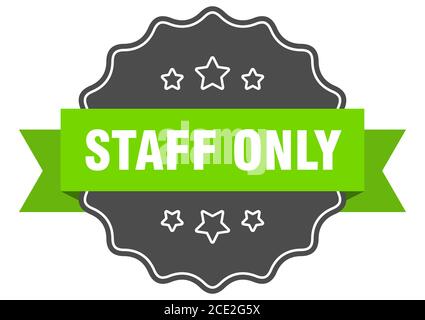 staff only label. staff only isolated seal. Retro sticker sign Stock ...