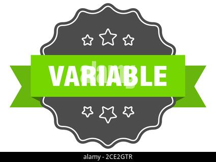 variable label. variable isolated seal. Retro sticker sign Stock Vector ...