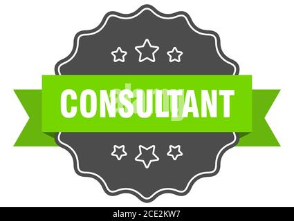 consultant label. consultant isolated seal. Retro sticker sign Stock ...