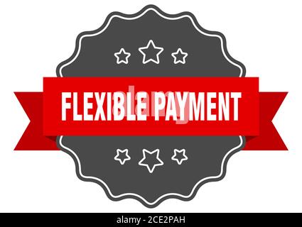 flexible payment label. flexible payment isolated seal. Retro sticker ...