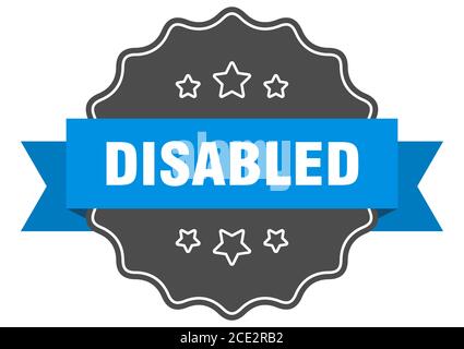 disabled label. disabled isolated seal. Retro sticker sign Stock Vector ...