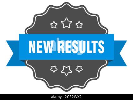 new results label. new results isolated seal. Retro sticker sign Stock ...