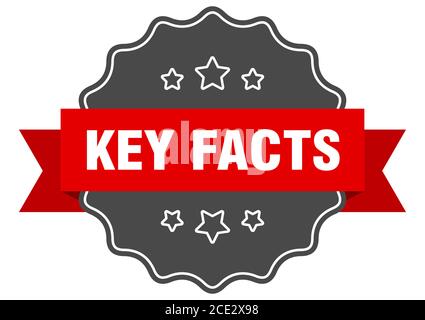 key facts label. key facts isolated seal. Retro sticker sign Stock ...