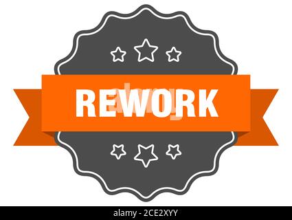 rework label. rework isolated seal. Retro sticker sign Stock Vector ...