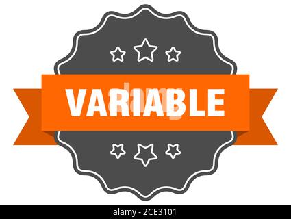 variable label. variable isolated seal. Retro sticker sign Stock Vector ...