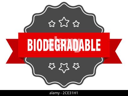 biodegradable label. biodegradable isolated seal. Retro sticker sign ...
