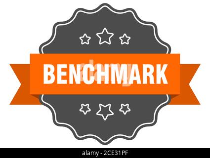 benchmark label. benchmark isolated seal. Retro sticker sign Stock ...