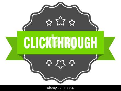 clickthrough label. clickthrough isolated seal. Retro sticker sign ...