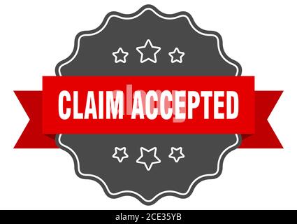 claim accepted label. claim accepted isolated seal. Retro sticker sign ...
