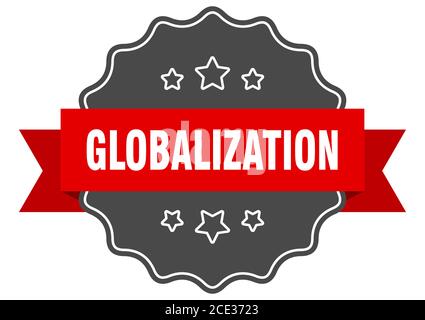 globalization label. globalization isolated seal. Retro sticker sign ...