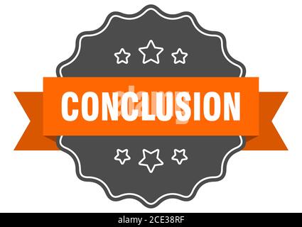 conclusion label. conclusion isolated seal. Retro sticker sign Stock ...