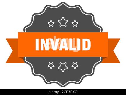 invalid label. invalid isolated seal. Retro sticker sign Stock Vector ...
