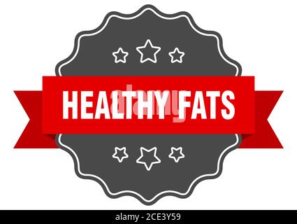 healthy fats label. healthy fats isolated seal. Retro sticker sign ...