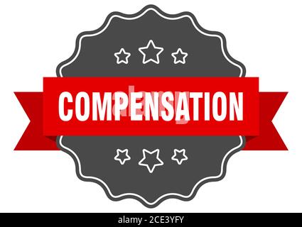 compensation label. compensation isolated seal. Retro sticker sign ...