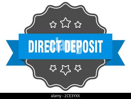 direct deposit label. direct deposit isolated seal. Retro sticker sign ...