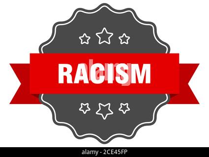 racism label. racism isolated seal. Retro sticker sign Stock Vector ...