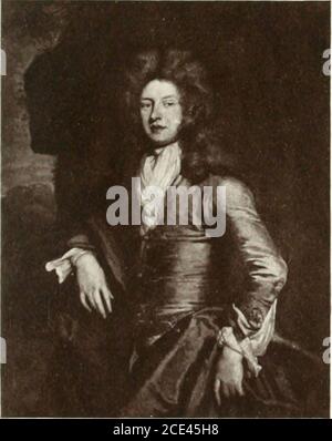 Daniel Defoe. After an engraving in his collected works, 1703, in the ...