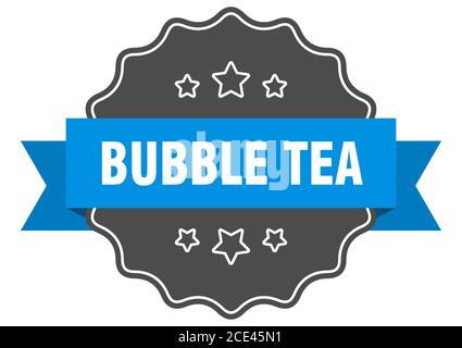 bubble tea label. bubble tea isolated seal. Retro sticker sign Stock ...