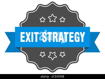 exit strategy label. exit strategy isolated seal. Retro sticker sign ...