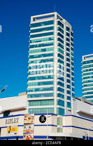 Puerto Montt, Chile. February 12, 2020. View of Ripley sign, a chain of ...