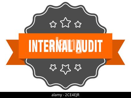 internal audit label. internal audit isolated seal. Retro sticker sign ...