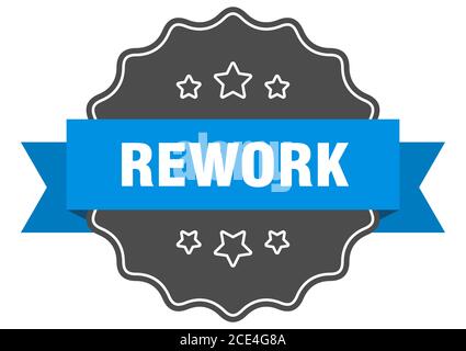 rework label. rework isolated seal. Retro sticker sign Stock Vector ...