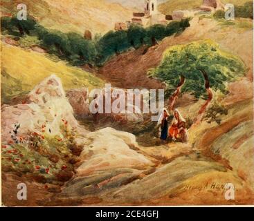 Mount of Olives, Bethphage and Bethany Jerusalem from the Jericho Road ...