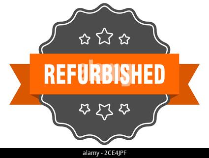 refurbished label. refurbished isolated seal. Retro sticker sign Stock ...