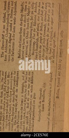 Boston News-Letter (first issue Stock Photo - Alamy